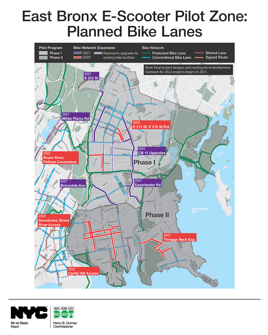 NYC DOT Announces E-Scooter Pilot in the East Bronx