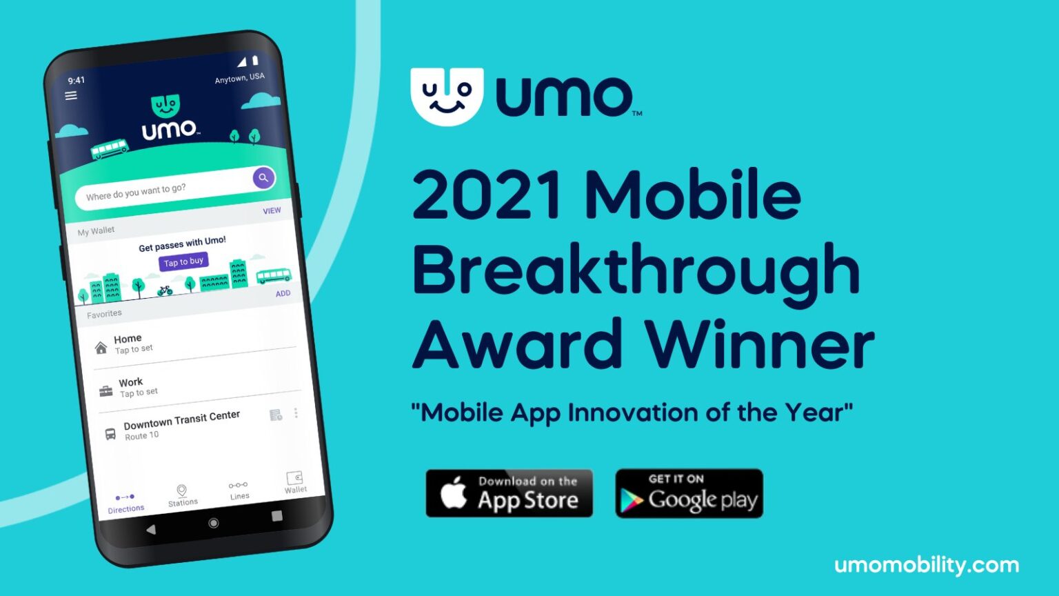 Umo App by Cubic Named “Mobile App Innovation of the Year”