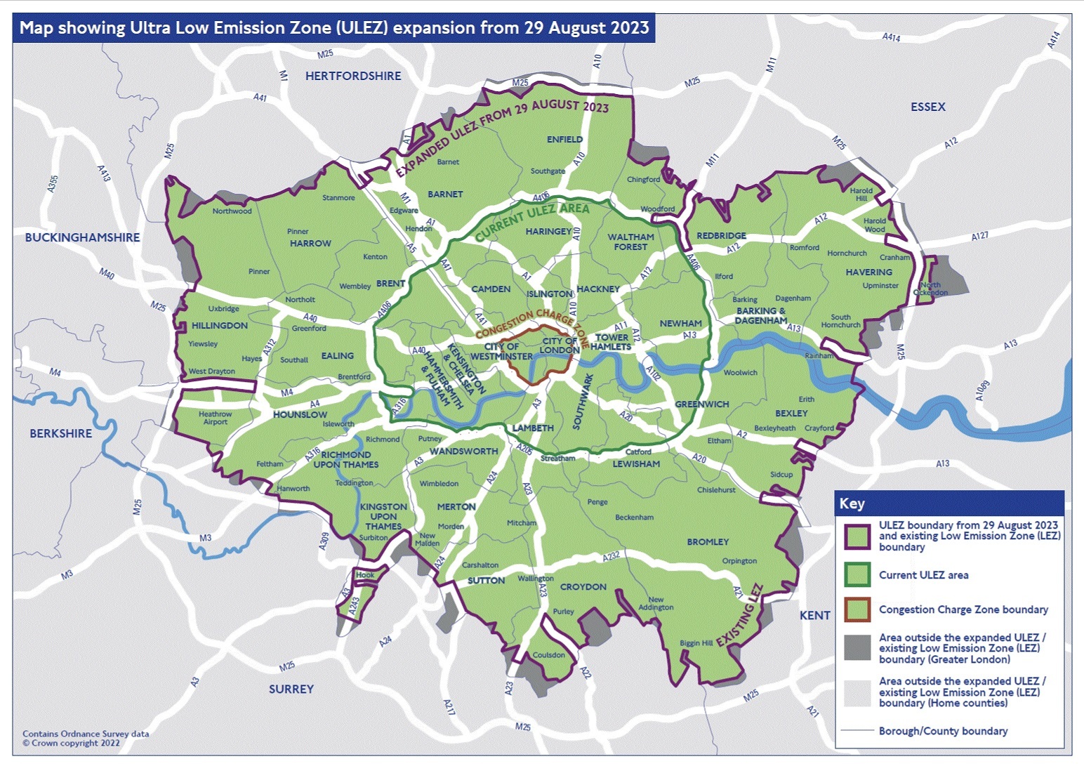 The Ultra Low Emission Zone is expanding in August